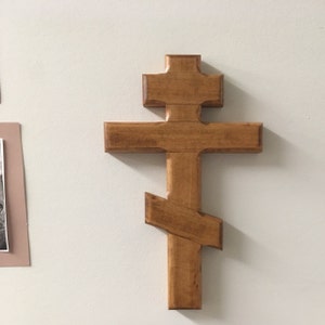 Orthodox 3-bar Wooden Cross - Etsy