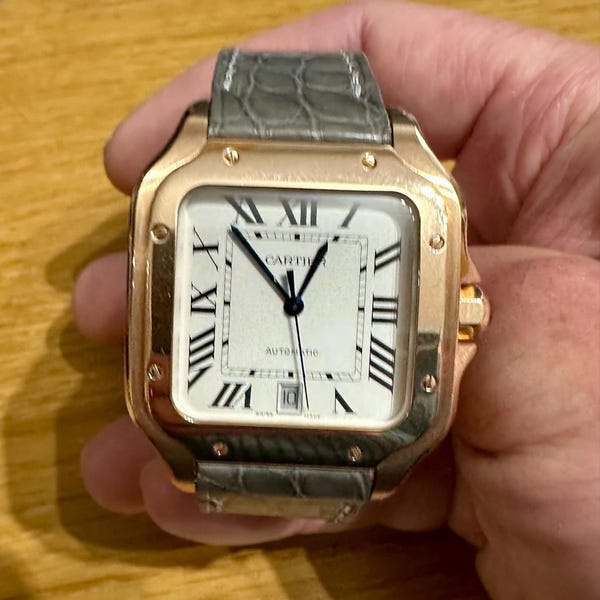 Cartier Santos Shiny Alligator Leather Watch Strap – Quick Release ...