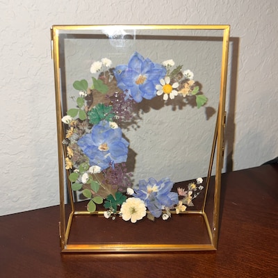 Pressed Flower Frame, Christmas Gift, Pressed Flower Art, Flower Gift ...
