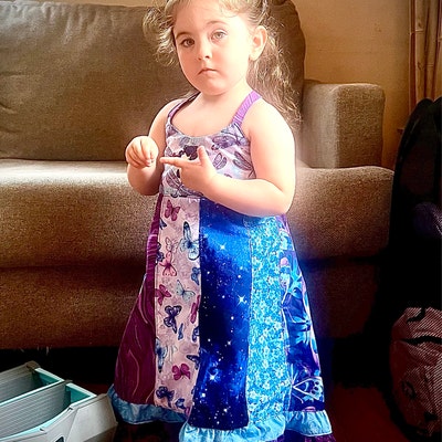 Girls Hippie Patchwork Dress Custom Made - Etsy