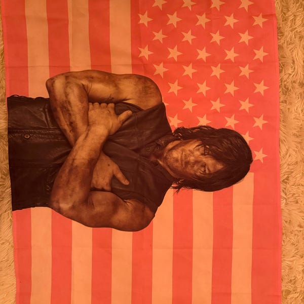 Norman Reedus Pink Wall Tapestry American Flag - Etsy