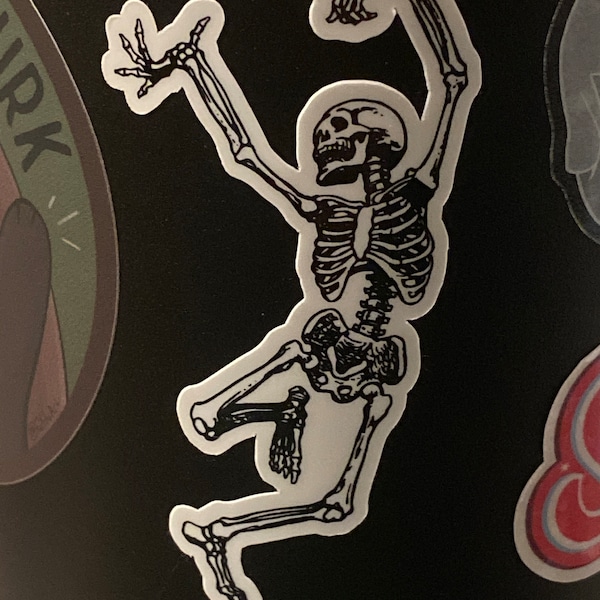 Skeleton Sticker | Skeleton Coffin Sticker | Vinyl Sticker | Laptop ...