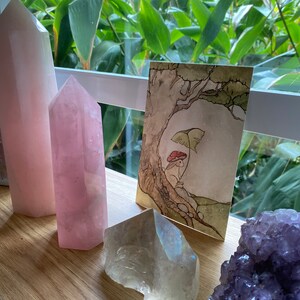 Rainy Day Bunny mini Art Print 5x7 Bookmark and Sticker - Etsy