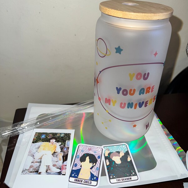 Jin the Astronaut Astronaut BTS Merch Frosted Beer Can Glass With ...