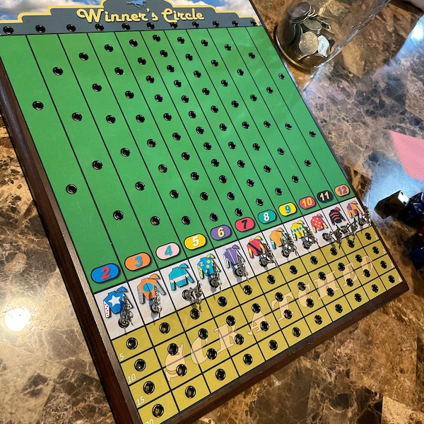 Magnetic Horse Race Board Game - 'winner's Circle' | Tabletop Game - Etsy