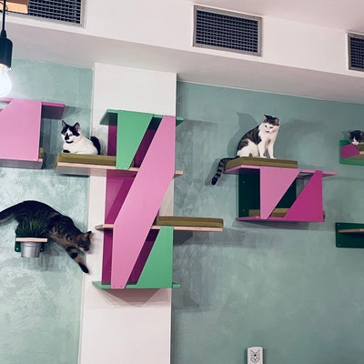 Big Cat Sharp Stacker, Cat Shelf, Cat Floating Shelf, Wall Mounted Cat ...