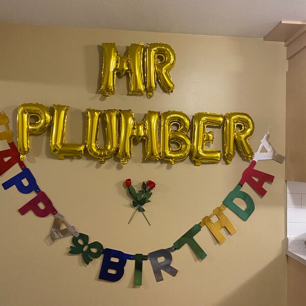16" GOLD Letter/number Balloons - Create Your Balloon Banner - Gold ...