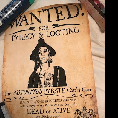 Custom Replica Pirate Wanted Poster With Your Image - Etsy