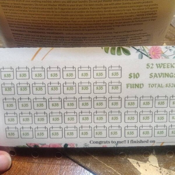 Emergency Fund Tracker Insert, Savings Challenge Printable, A6 Sized ...