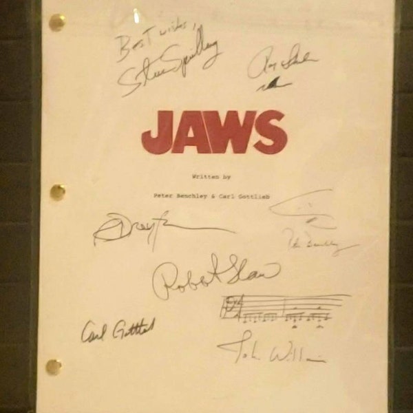 Jaws Movie Script Original Full Screenplay - Etsy