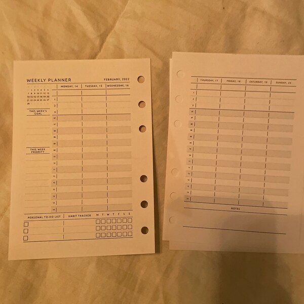 Dated Weekly Planner 2024-2024, Printable Weekly Agenda Template, Week ...