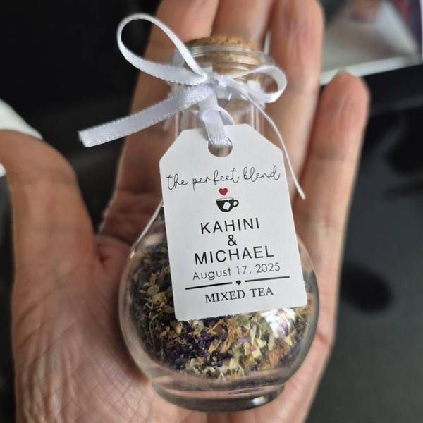 Wedding Tea Favors for Guests, Loose Leaf Tea, Wedding Guest Gifts ...