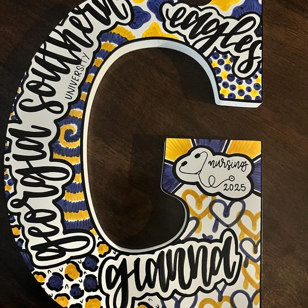 Custom College Wooden Letter (13 Inch) - Etsy