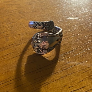 Art Deco Heather Spoon Ring Clean and Smooth Lines - Etsy