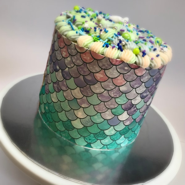 Edible Icing Cake Wrap - Mermaid Cake Wrap Icing Sheet - Etsy