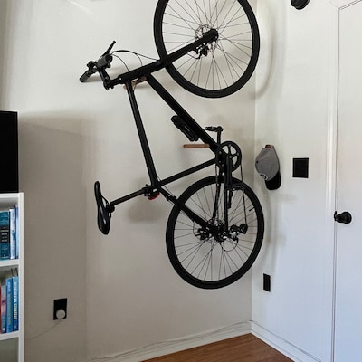 Wall Bike Storage. Simple Modern Minimalist Wooden Bicycle Rack ...