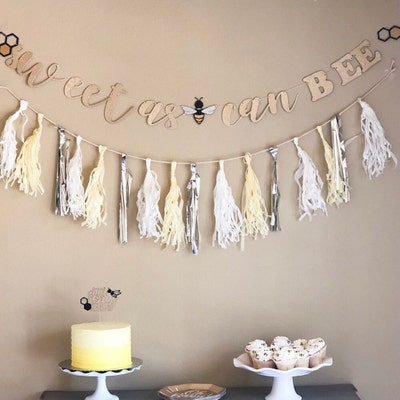 Sweet as Can BEE Banner, With Bee and Beehive, Bee Theme Baby Shower ...