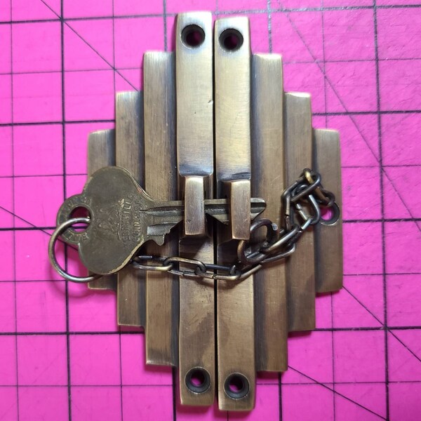 3.58" Inches Vintage Retro Asian Bamboo Latch Antique Solid Brass Door ...