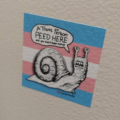 10 Pack of A Trans Person Peed Here Stickers - Etsy