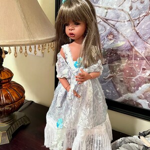 Pink Crepe Organza Apron Set 4 Kaye Wiggs Liz Frost 18 MSD N Similar - Etsy