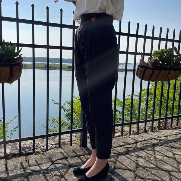 THE CIGGIES | Linen Cigarette Pants | Custom Fit | Tapered Trouser ...