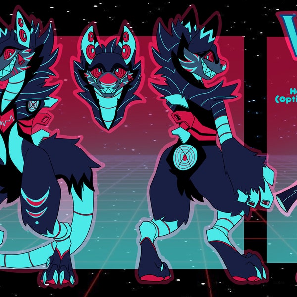 Ampwave - Furry Art Base Ref Sheet - Etsy