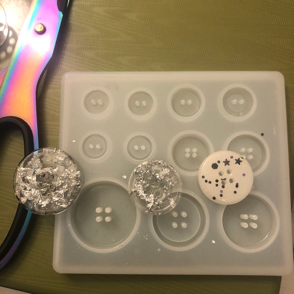 Colorful Button Silicone Mold-circular Button Resin Mold-button ...