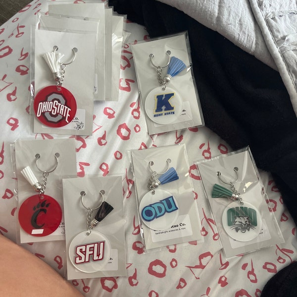 Custom College Keychains/ Any College You Want! - Etsy