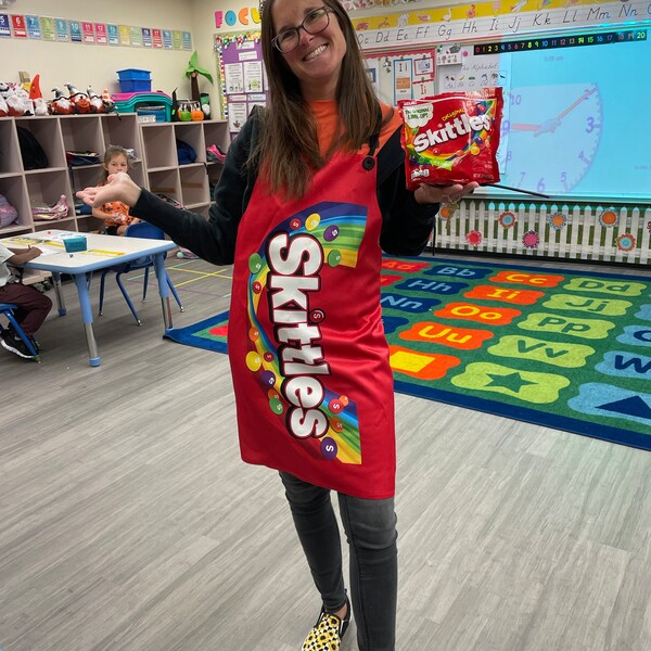 Skittle Group Halloween Costume Apron Teacher Costume Halloween ...