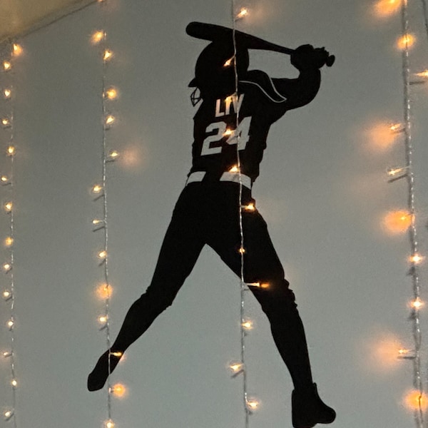 Custom Softball Wall Decal With Name and Jersey Number - Personalized ...