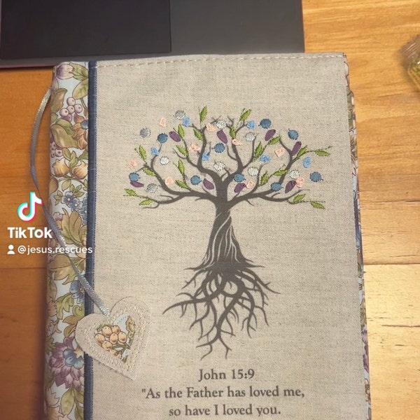 Tree of Life Book Cover: Embroidered Bible Protector, Various Sizes - Etsy