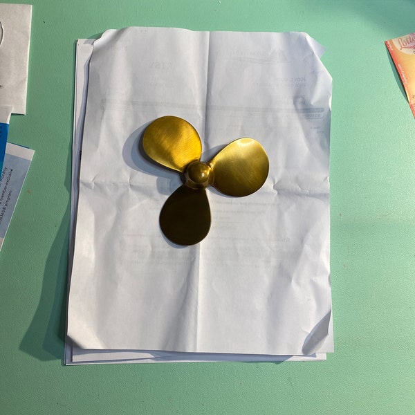 4-1/2" Antiqued Brass Propeller Paper Weight, Nautical Decor, Nautical ...