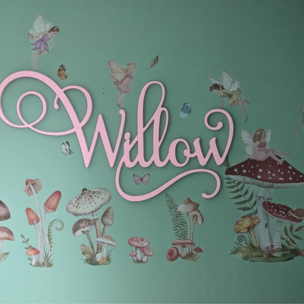 Decorative Elegant Wooden Name Wall Hanging Letters Everly Name Nursery ...