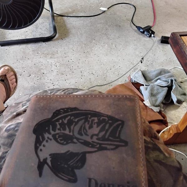 Mens Brown Leather Dog Hunting Wallet. RFID Blocking Genuine Leather ...