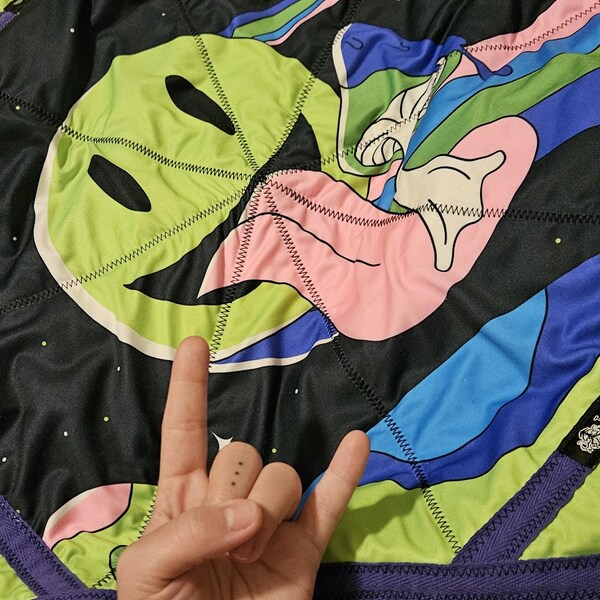 Trippy Squid Flowstar - "v2.0" UV Reactive Sacred Geometry Purple/pink/green (2 Sided) - Etsy