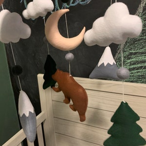Bear Baby Mobile Woodland Mobile Bear Mobile Mobile | Etsy