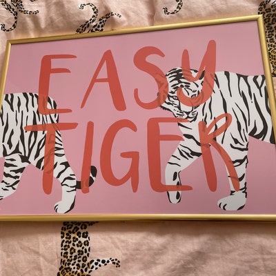 Easy Tiger Wall Art Print, Wild Animal Tiger Print, Big Cat Wall Print ...