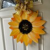 Painted Sunflower Door Hanger, Front Door Decor, Summer Flower, Front ...