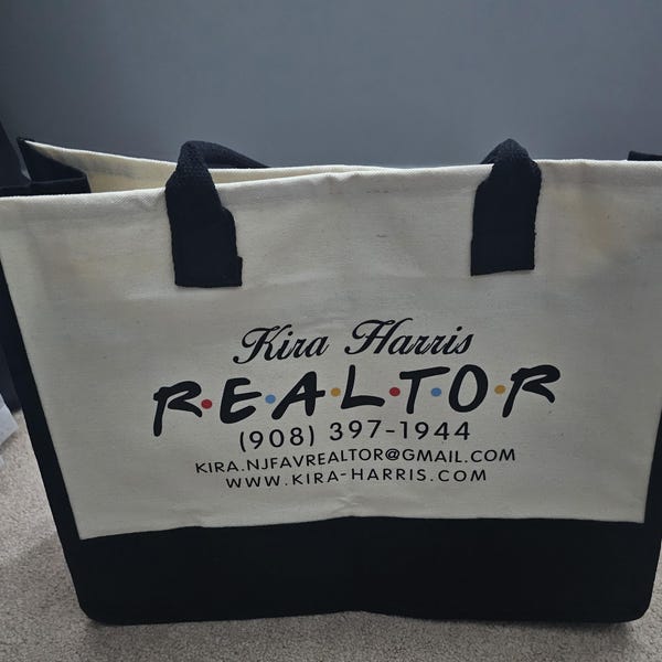 Realtor Tote Bag, Personalized Business Tote Bag, Custom Real Estate ...