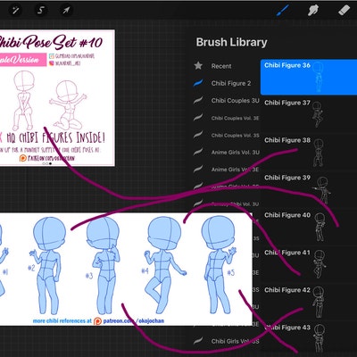 37 Procreate Male Head Reference Stamps, Figure Guide Stamps, Male ...