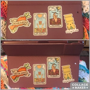 Funny Crochet the Knitter Vinyl Sticker, Knitting Gift, Knit Life Tarot ...