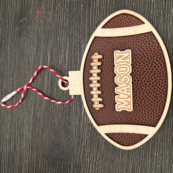 Personalized Football Christmas Ornament, Football Team Coach Gift ...