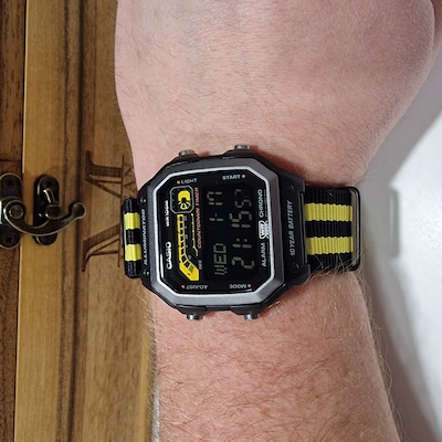 Modified Custom Chrome Casio A500 Worldtime With Yellow Tone Screen and ...