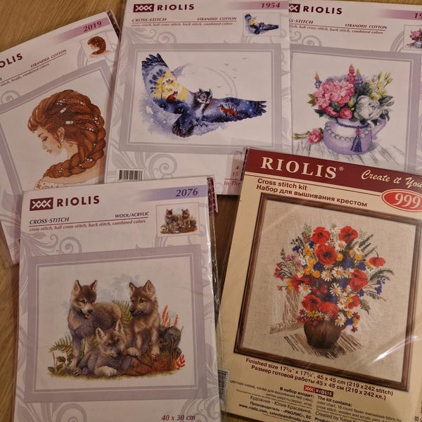 RIOLIS Counted Cross Stitch Kit 2250 Birds on the Branch, Embroidery ...