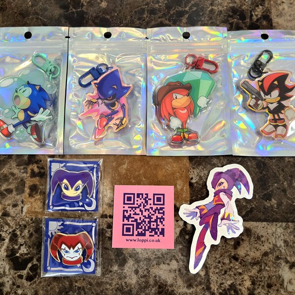 Knuckles the Echidna 3 Inch Acrylic Charm Keychain Keyring - Etsy