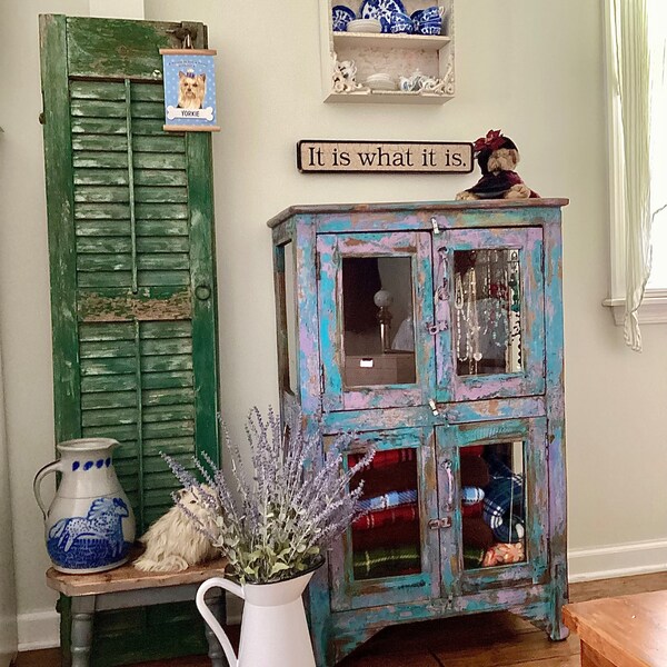 Coastal Sleek Mirror Door Credenza Breakfront Buffet Server Media ...