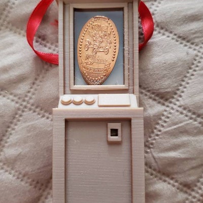 Custom Miniature 3D Printed Classic Pressed Penny Machine With Red ...