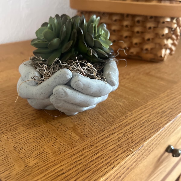 Hands Planter - Hand Bowl - Storage Tray - Organizer - Hands Plant Pot ...