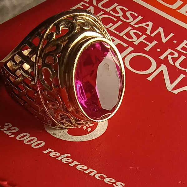 Charming Ruby Ring Silver 875 Vintage USSR Antique - Etsy