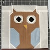 Classic Cute Owl Quilt Block Pattern Bird Animal PDF -includes Instructions for 6 Inch, 12 Inch ...